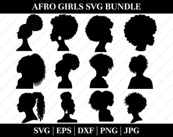Afro Woman SVG, Afro Girl Svg, Afro Queen Svg, Afro Lady Svg, Curly ...