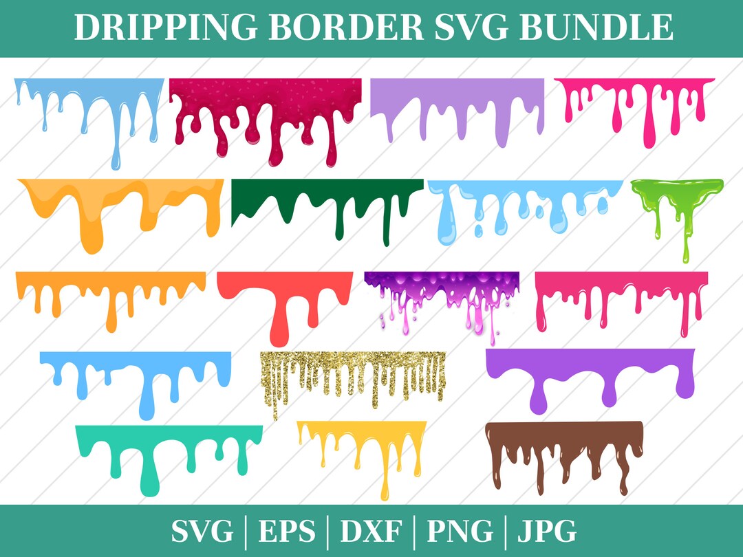 Dripping Borders Svg,dripping Svg,dripping Borders Clipart,choclate ...