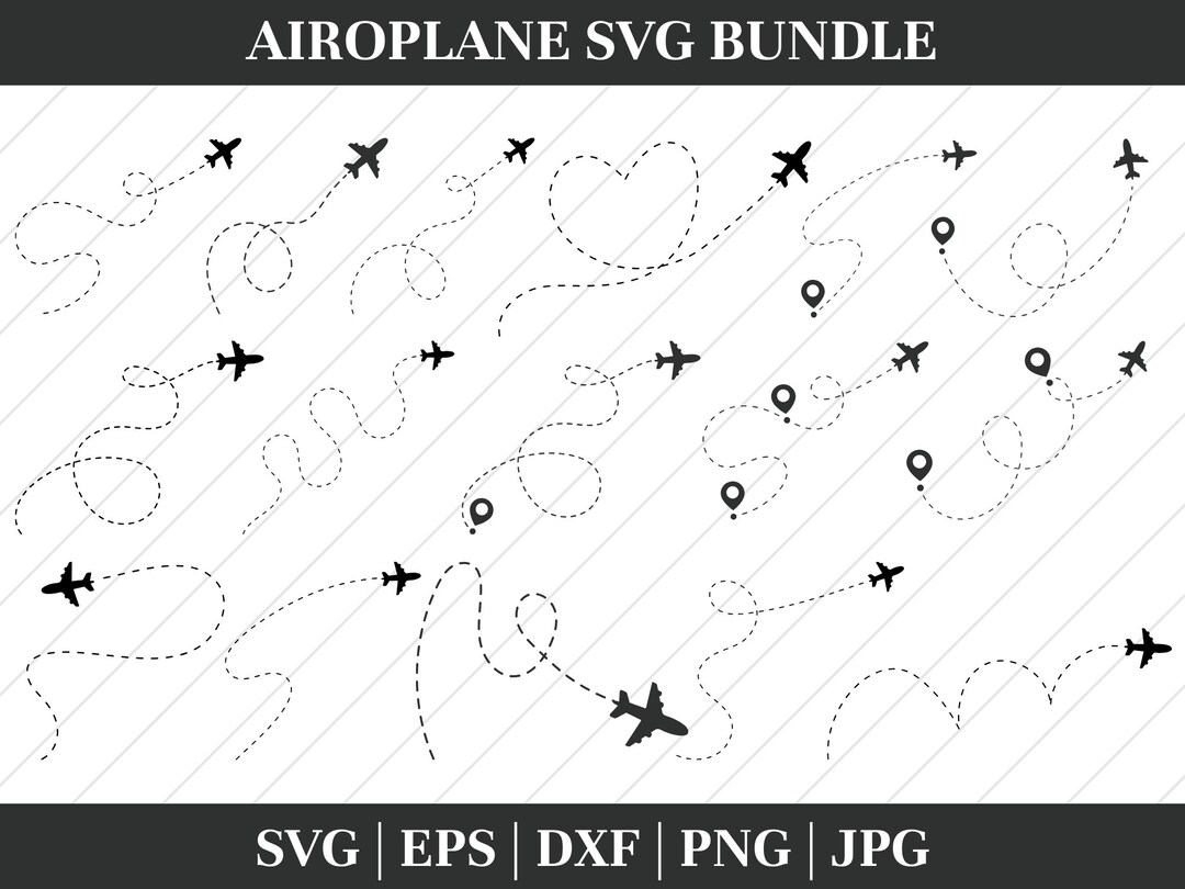 Airplane Bundle SVG PNG Clipart, Travel Svg, Love Travel, Vacation Trip ...