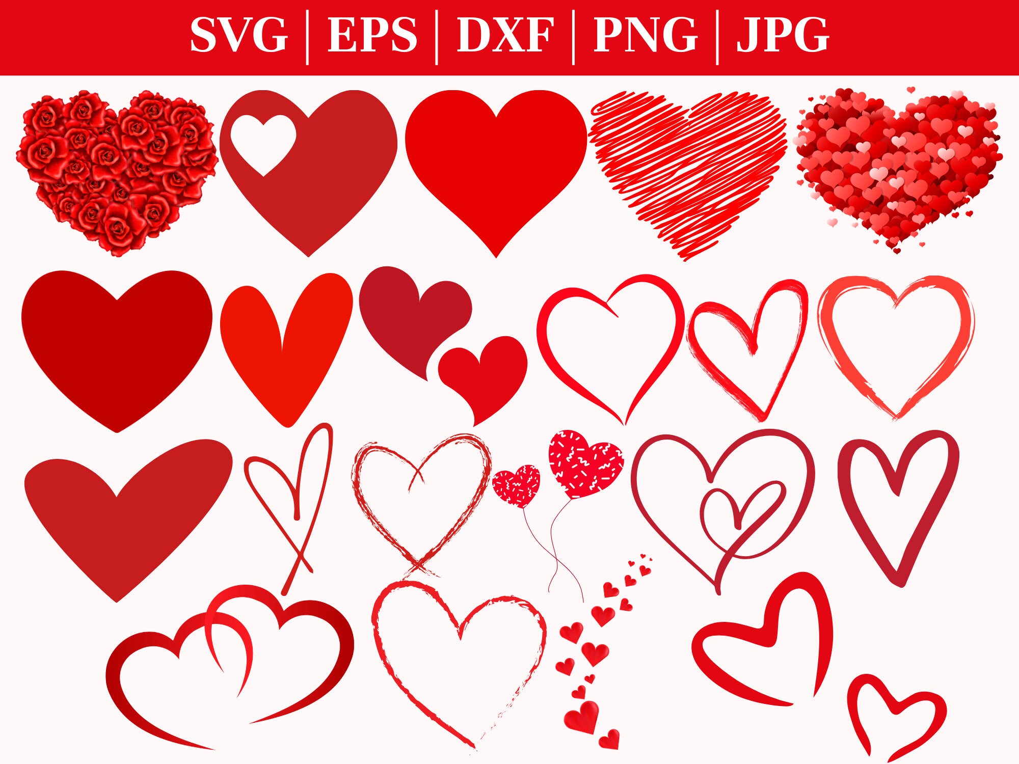 Doodle Heart SVG Bundle, Heart SVG Bundle, Sketch, Hand-drawn Heart Svg ...