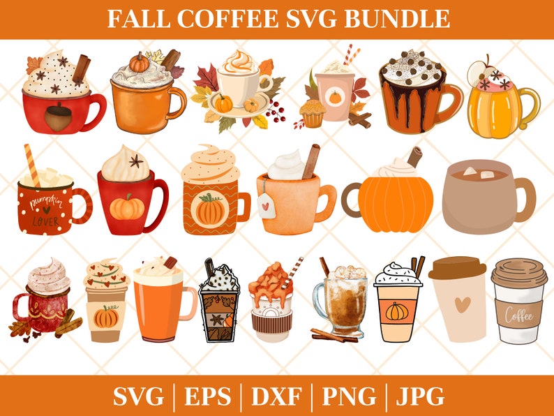 Halloween Fall Coffee Svg , Coffee Png, Fall Png, Coffee Fall Png ...