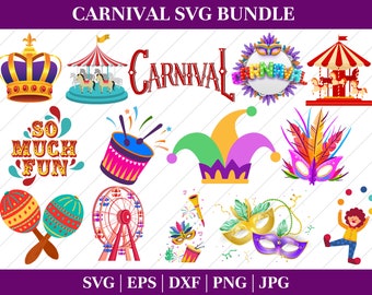 Circus Clipart, Circus Printable , Circus PNG and SVG, Carnival Clip ...