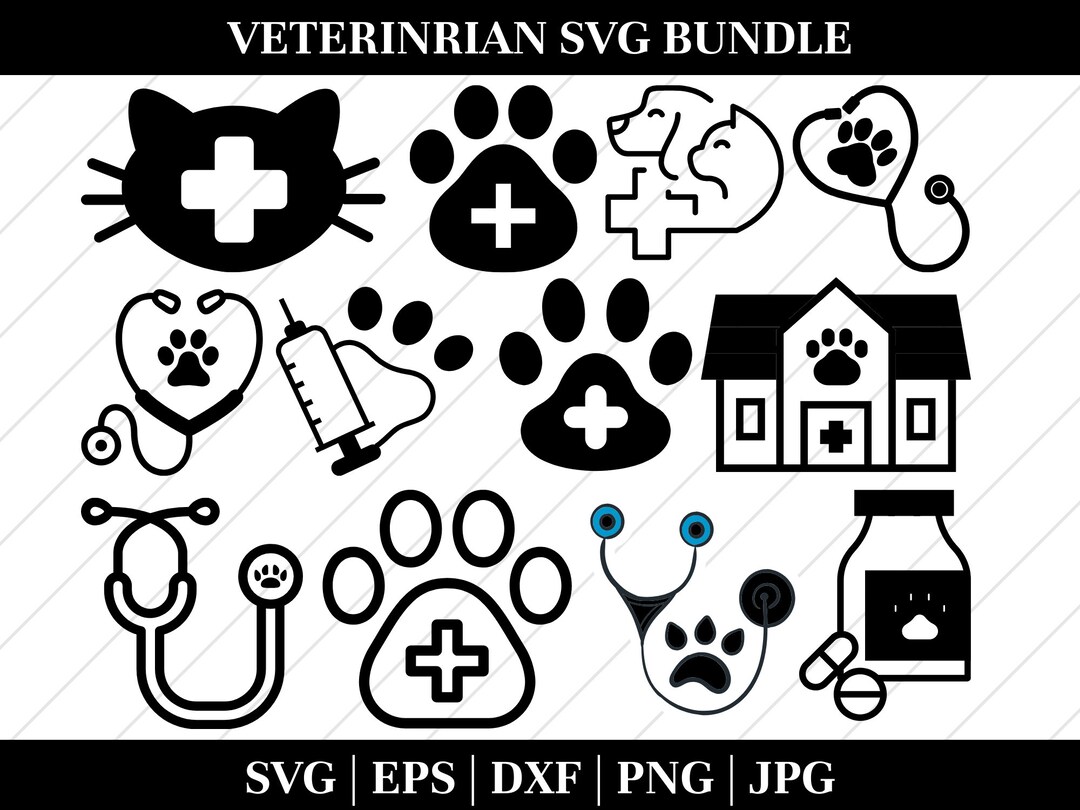 Veterinarian SVG Bundle Animals Svg Pet Doctor Svg Doctor Svg Animal ...