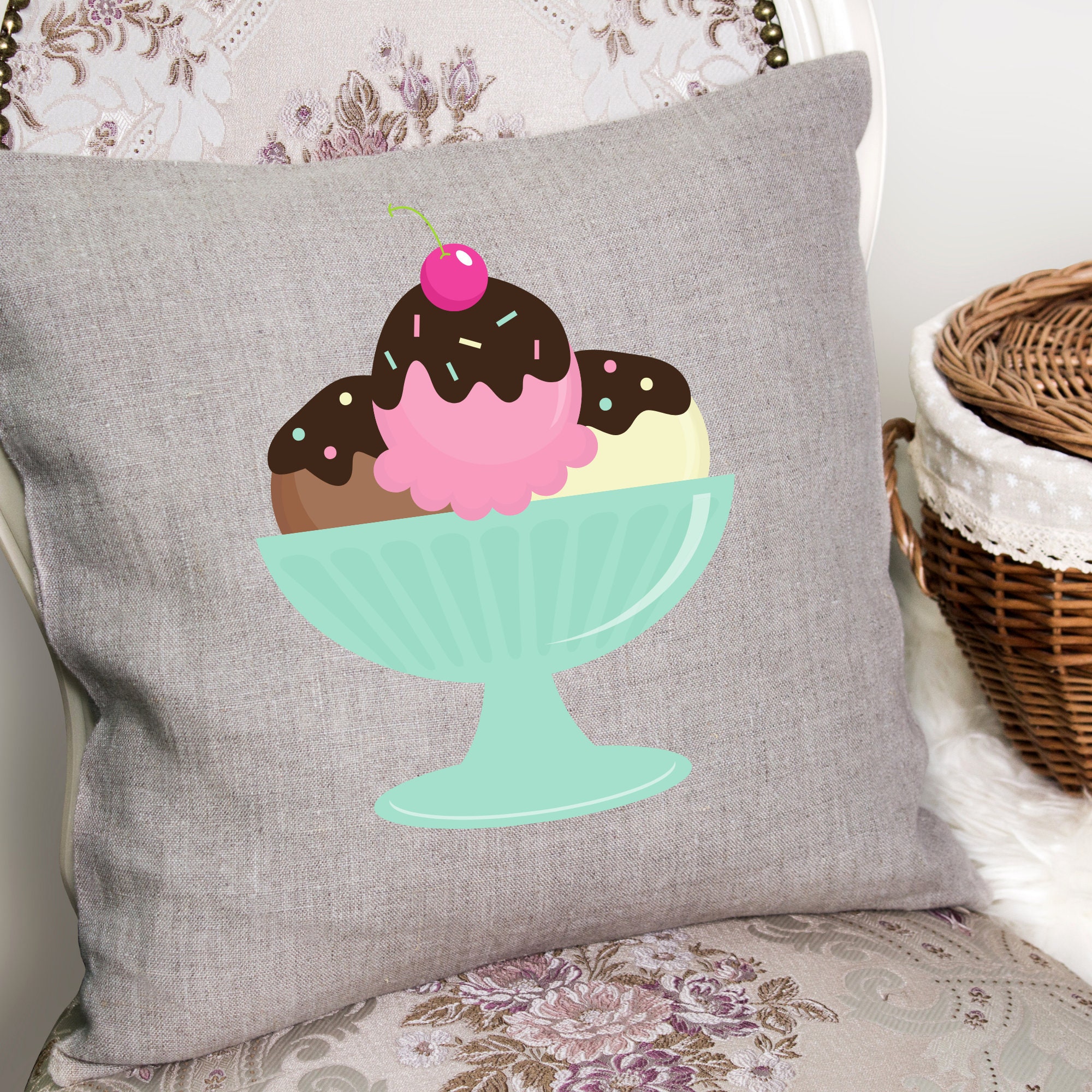 Ice Cream SVG, Sweet Ice Cream Cone Cut Files, Ice Cream Clipart ...