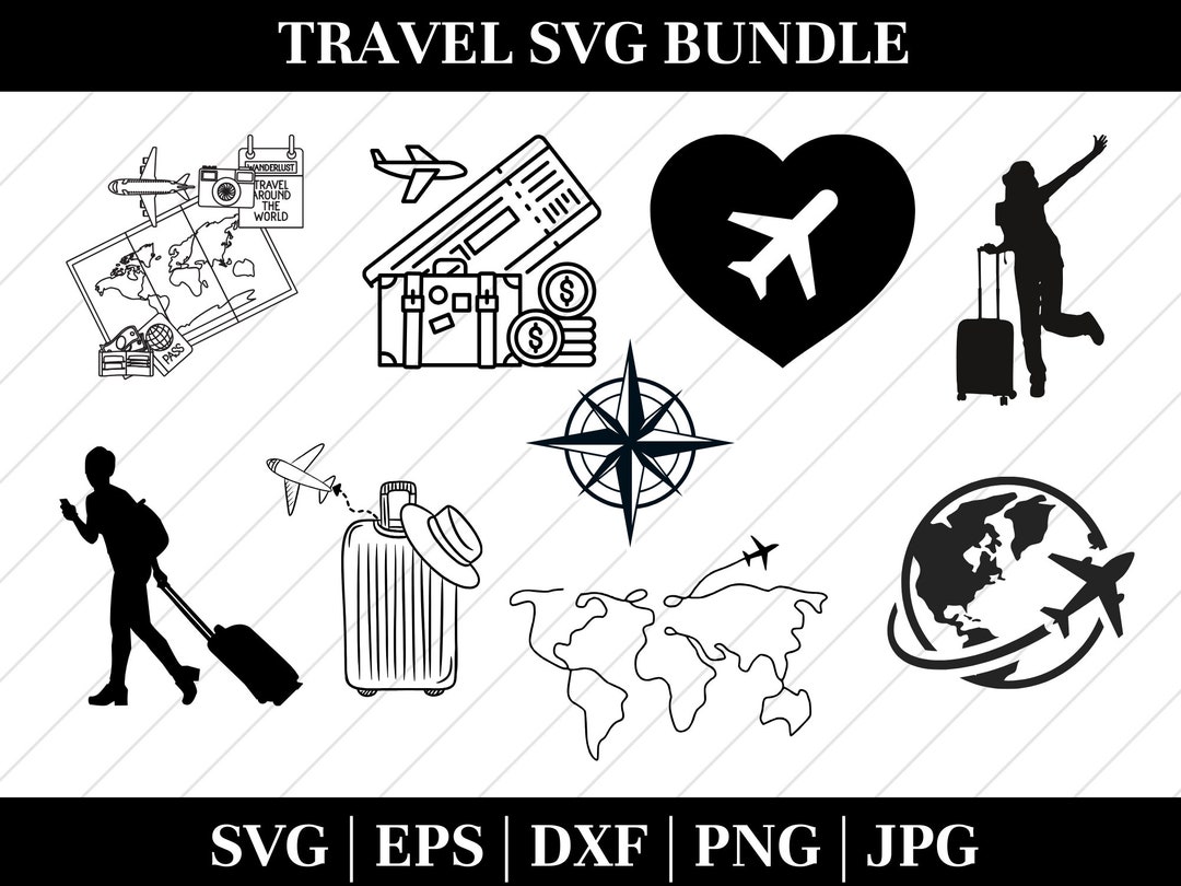 Travel Svg Bundle, Funny Travel Svg, Traveling Svg, Travel Clipart, Svg ...