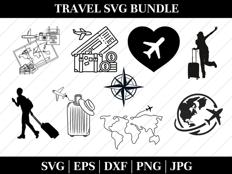 Travel Svg Bundle, Funny Travel Svg, Traveling Svg, Travel Clipart, Svg ...