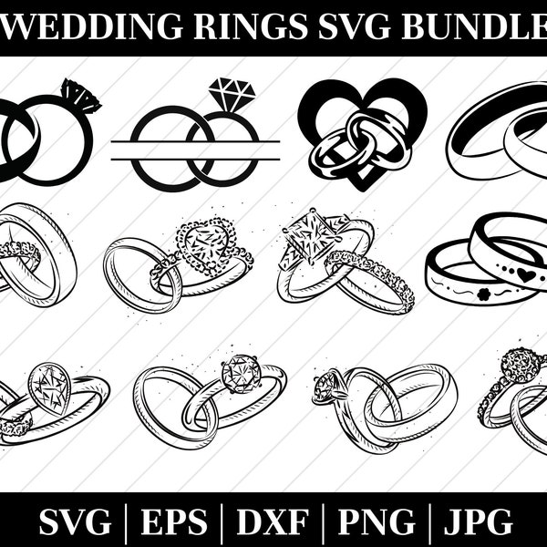 Wedding Ring Svg - Etsy