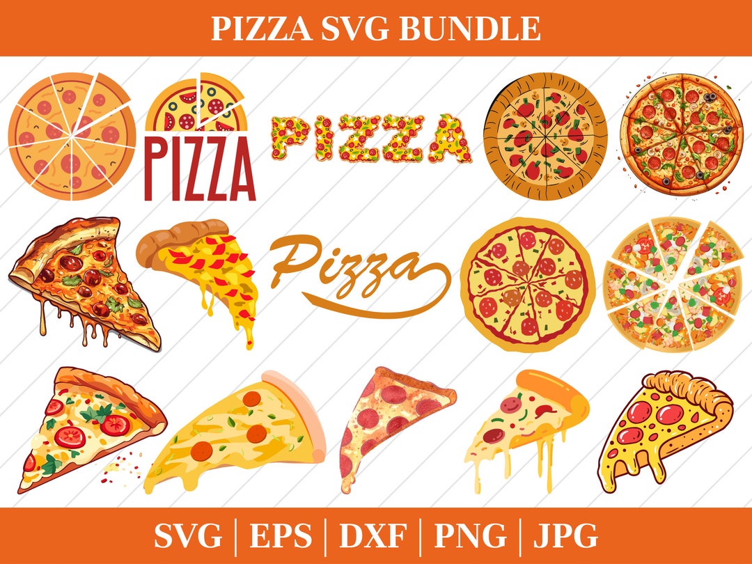 Pizza Bundle SVG, PNG, JPG Digital Cut File, Commercial Use, Instant ...