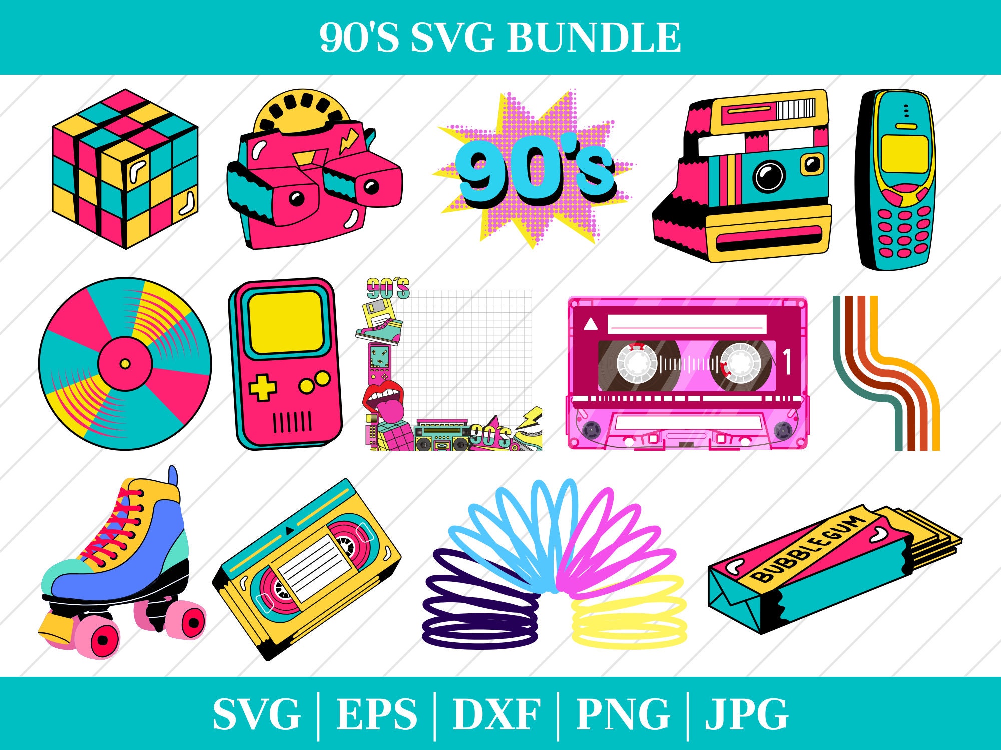 I Love the 90s Svg, Nineties Svg, 90s Retro Svg, 90s Party Svg, 90s ...