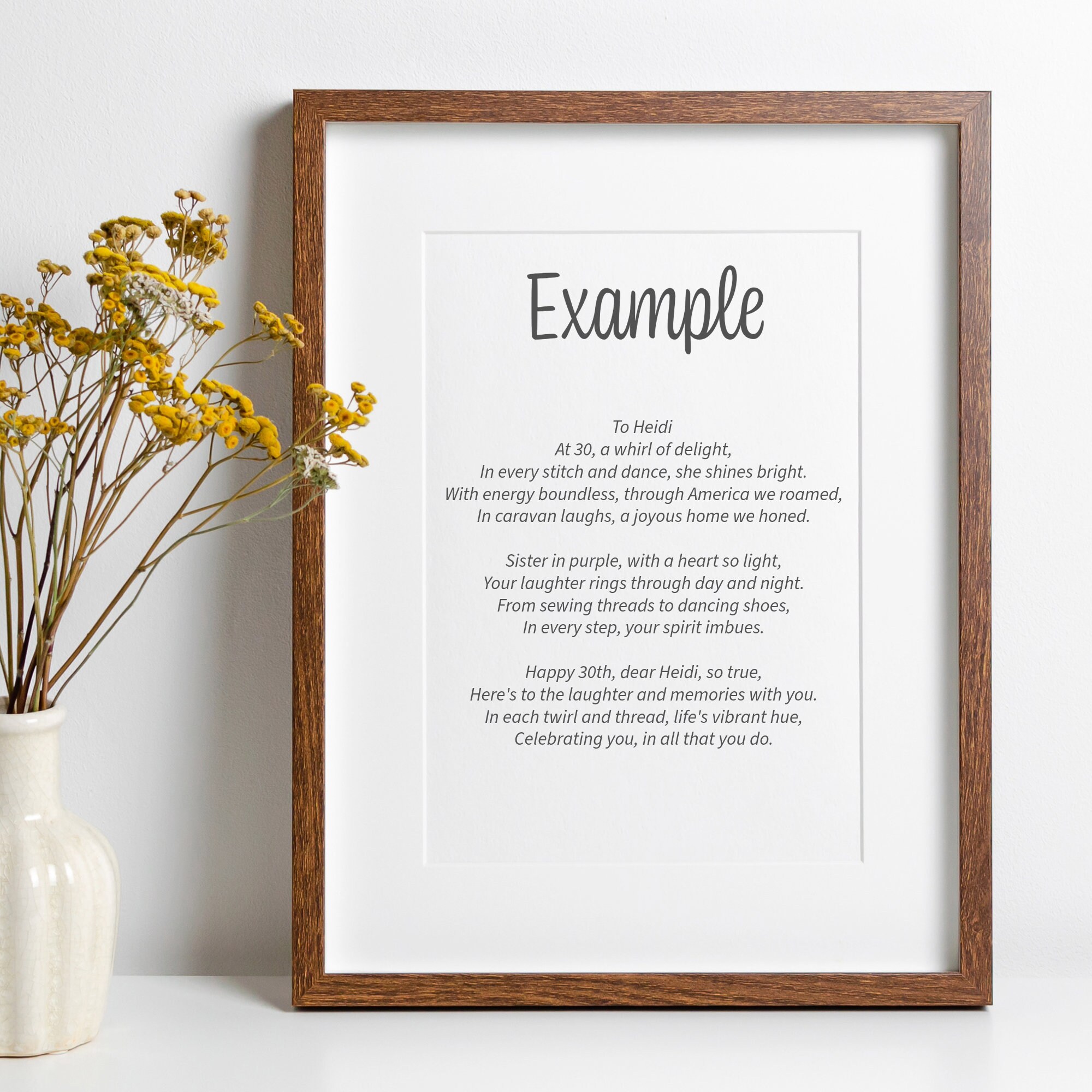 Personalised Birthday Poem Writing Service - Custom Milestone - Mom ...