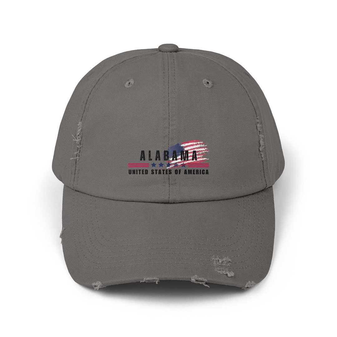 Alabama Flag Hat, Unisex Distressed Alabama Hat, Alabama Outdoor Hat ...