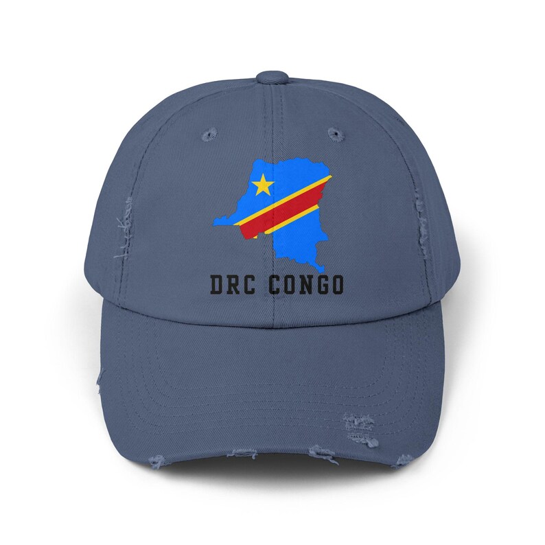 Congo Flag Hat, DRC Congo Hat, Democratic Republic of Congo, Vintage ...