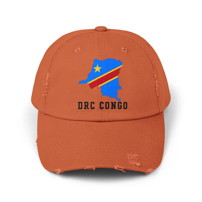 Congo Flag Hat, DRC Congo Hat, Democratic Republic of Congo, Vintage ...
