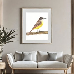 Bird Printable Wall Art Watercolor Benteveo Bird Printable Digital ...