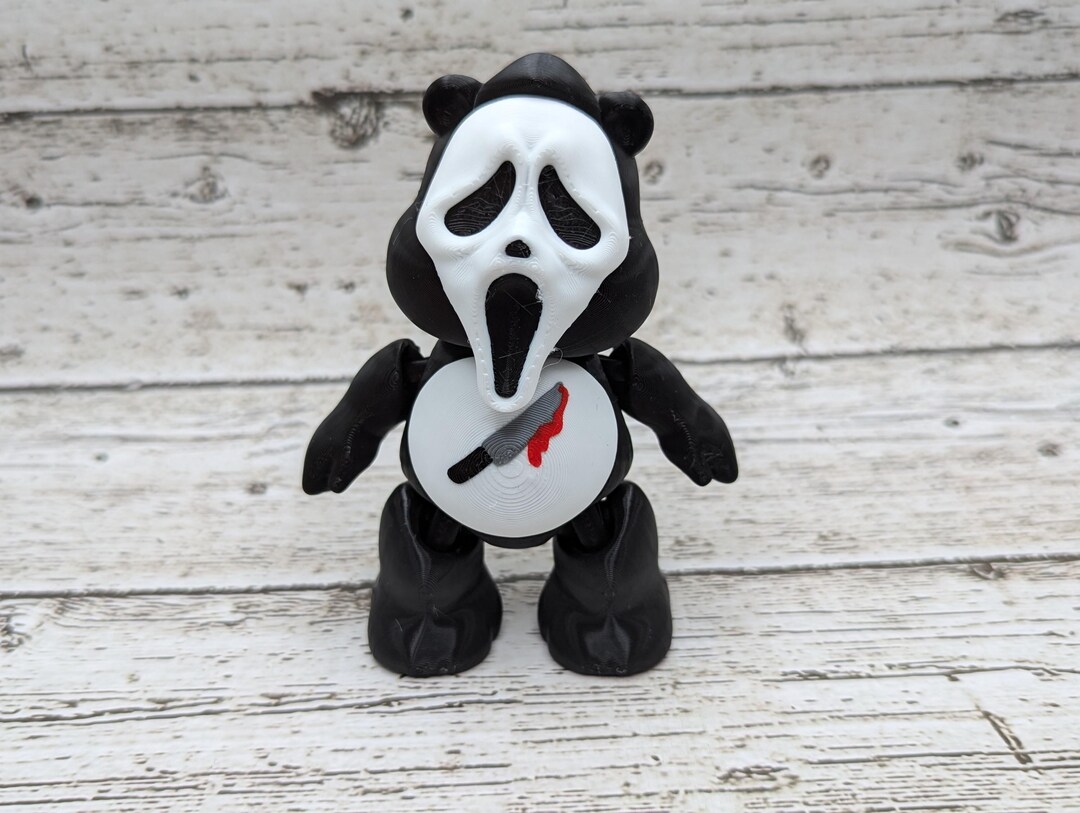 Ghostface Scream Care Bear Articulated 3D Printed Cute Halloween - Etsy