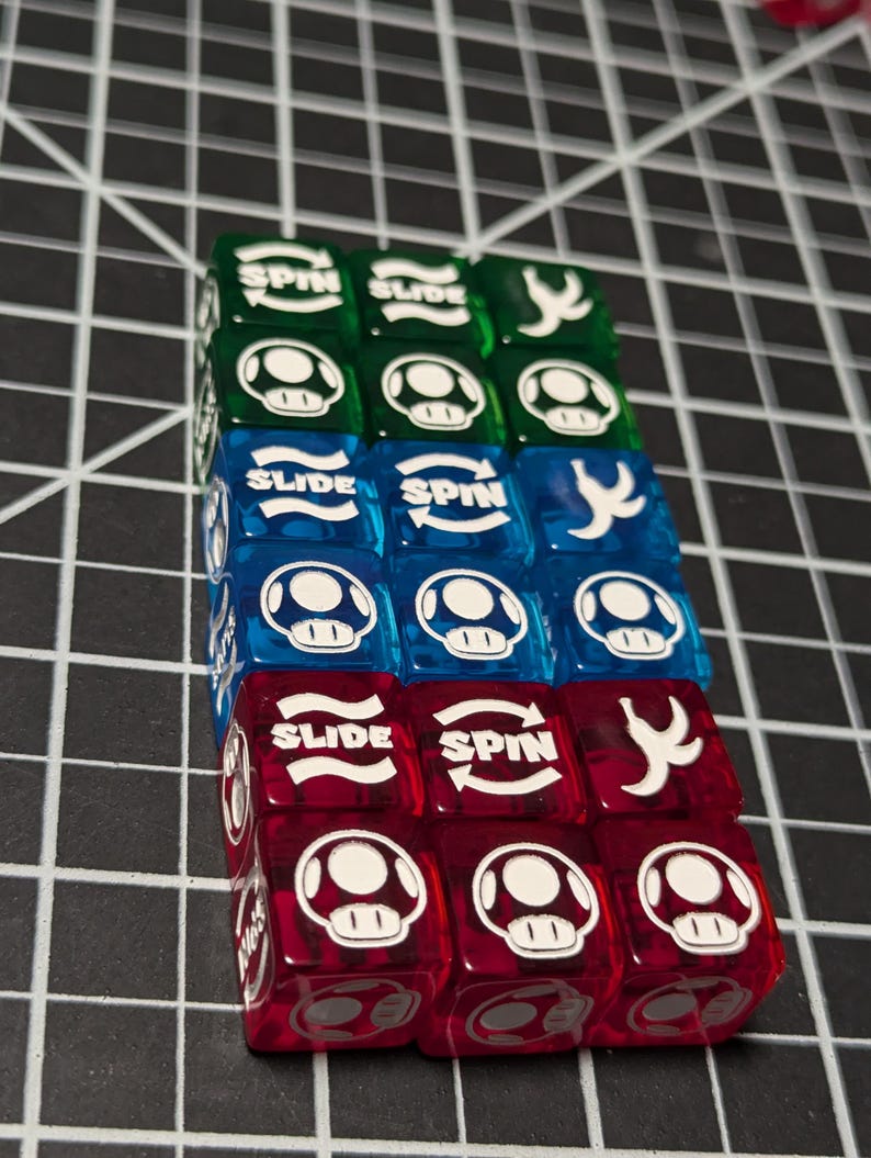 Mario Kart Gaslands Dice | Set of 6 - Etsy