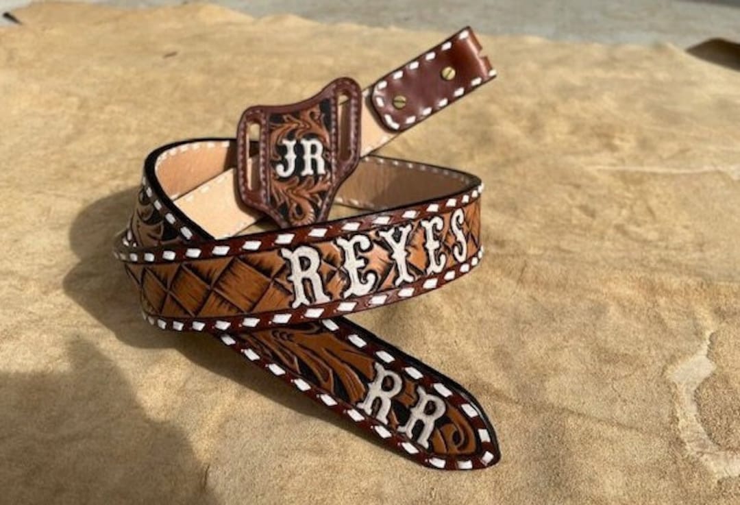 Custom Tooled Leather Belt, Handmade Leather Belts, Western Belts ...