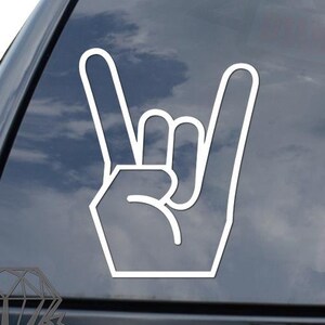 Rock on Shocker Hang Sign Rock Band Music #02 Sticker Decal for Car ...