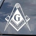 Masonic Square Compass Ruler Mason Masonry #02 Sticker Decal for Car ...