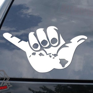 Shaka Hand Sign Hang Loose Hawaii Islands Hawaiian Sticker Decal for ...