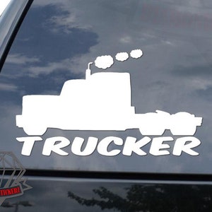 Trucker Truck Driver Big Rig 18 Wheeler Sticker Decal for Car Truck ...