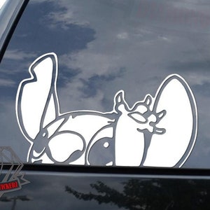 Stich Peeking Peeping Waving Hi Sticker Decal for Car Truck Motorcycle ...