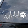 Angel Wings Halo Dog Paw Print Tracks Pet RIP Peace Sticker Decal for ...