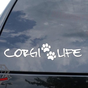 Corgi Life Dog Paw Print Tracks Pet Sticker Decal for Car Truck ...