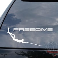 Decal Sticker Spearfishing Diver Apnea Free-diving Snorkelling Scuba ...