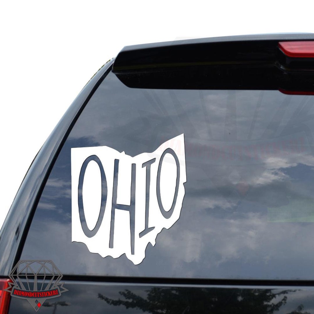Ohio State Map Outline Sticker Decal for Car Truck Motorcycle Window ...