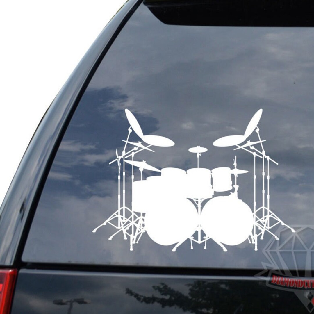 Drums Drummer Stick Music Rock Band Sticker Decal for Car Truck ...