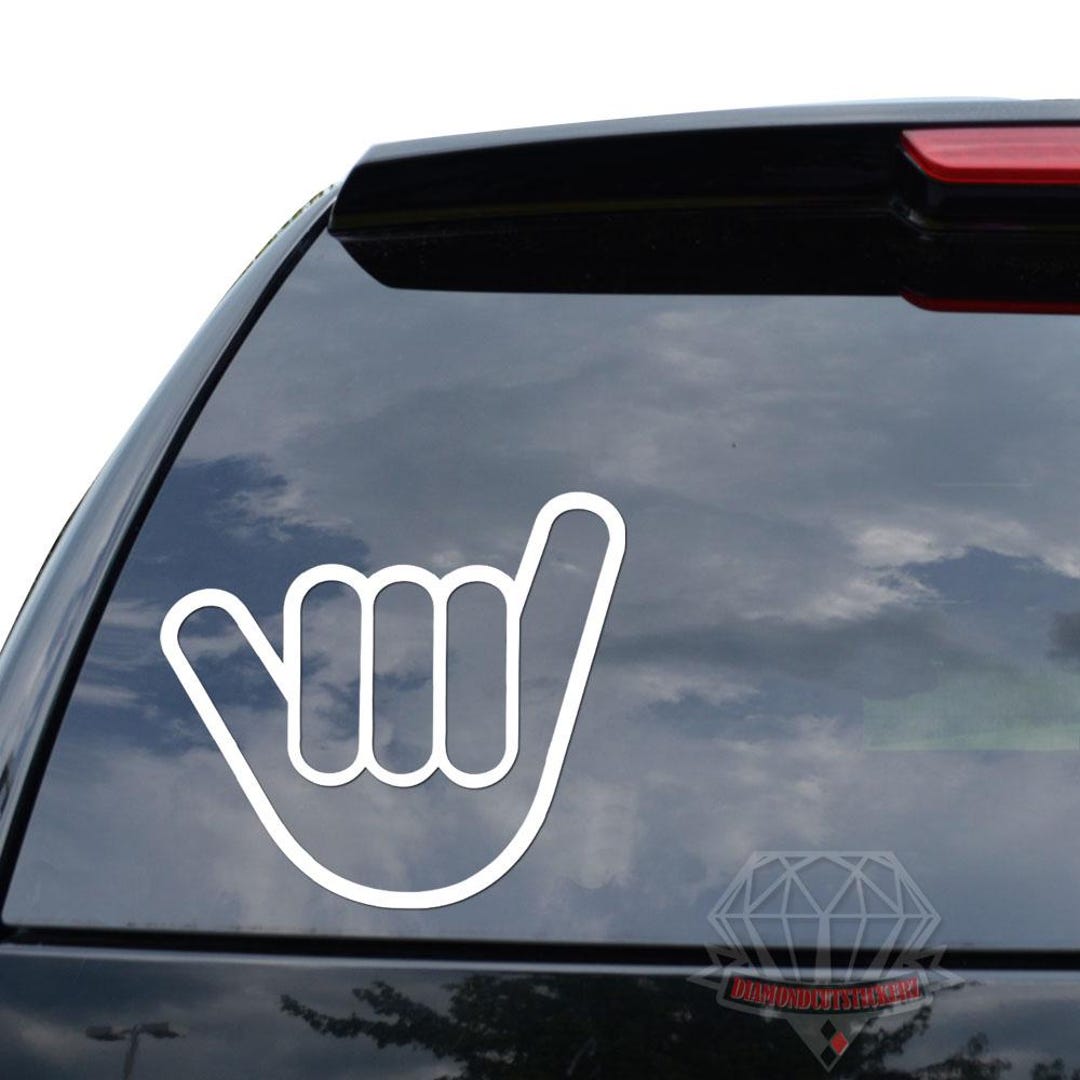 Hang Loose Shaka Shocker Hand JDM Japanese Motorsports Racing Sticker ...