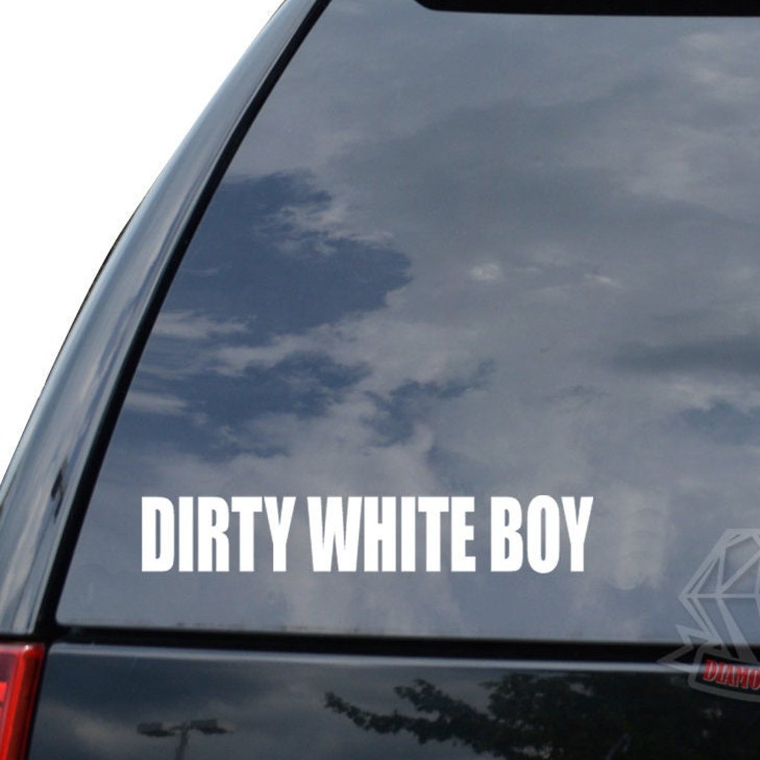 Dirty White Boy Motorcycle Dirt Bike Racing Sticker Decal for Car Truck ...