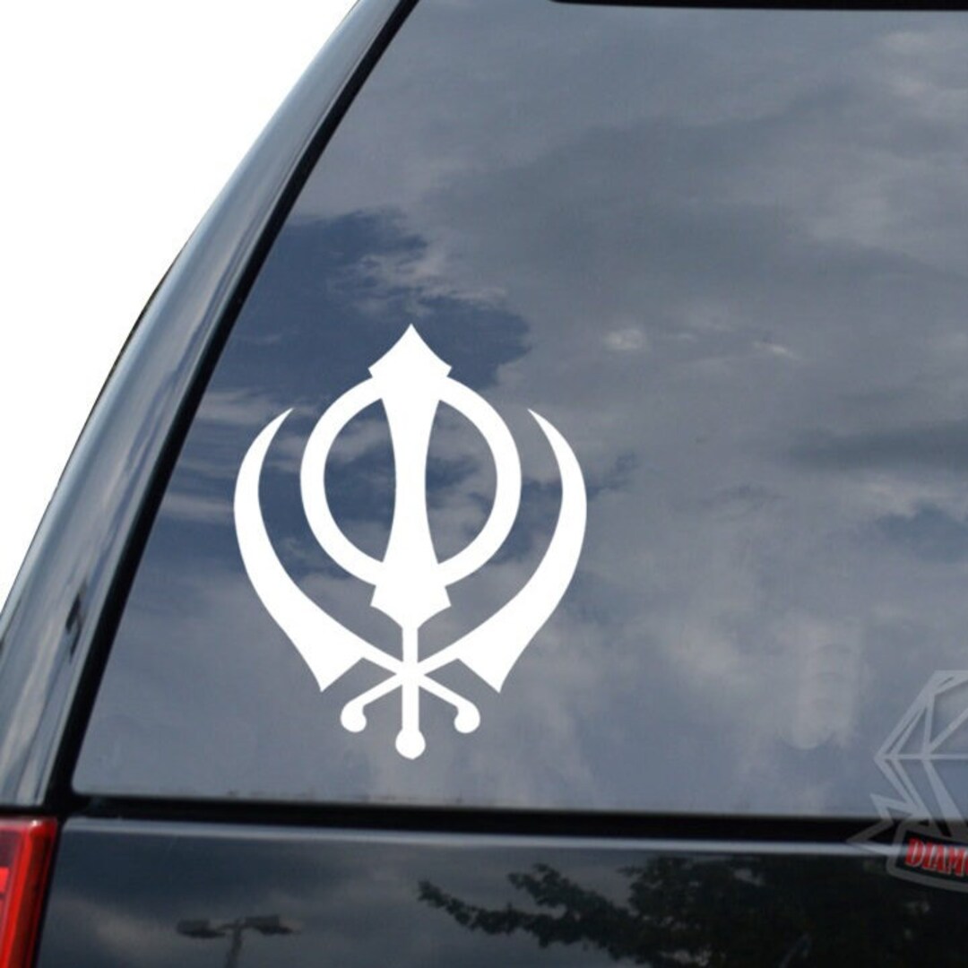 Sikh Khanda Spiritual Symbol Sticker Decal for Car Truck Motorcycle ...