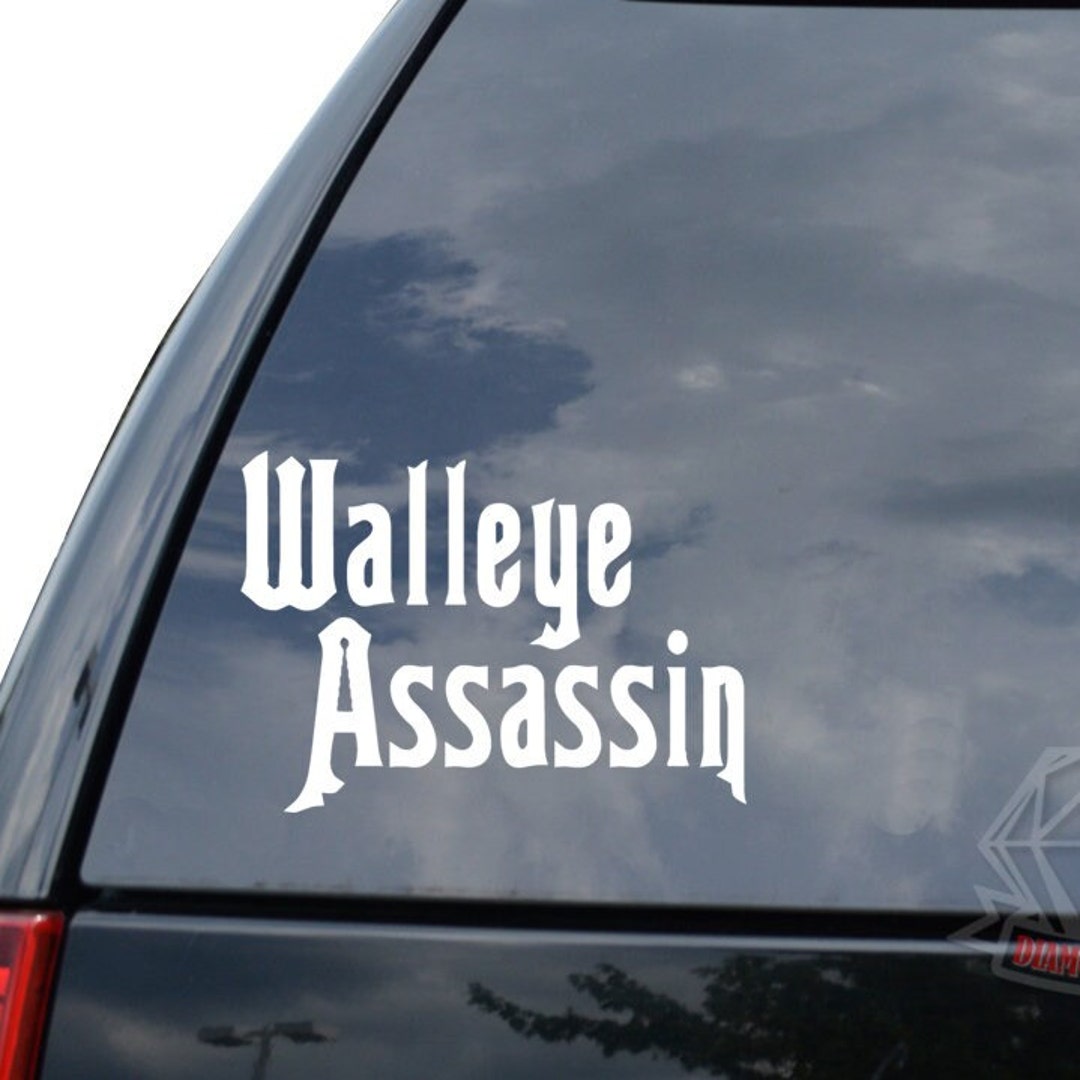 Walleye Assassin Fish Fishing Sticker Decal for Car Truck Motorcycle ...