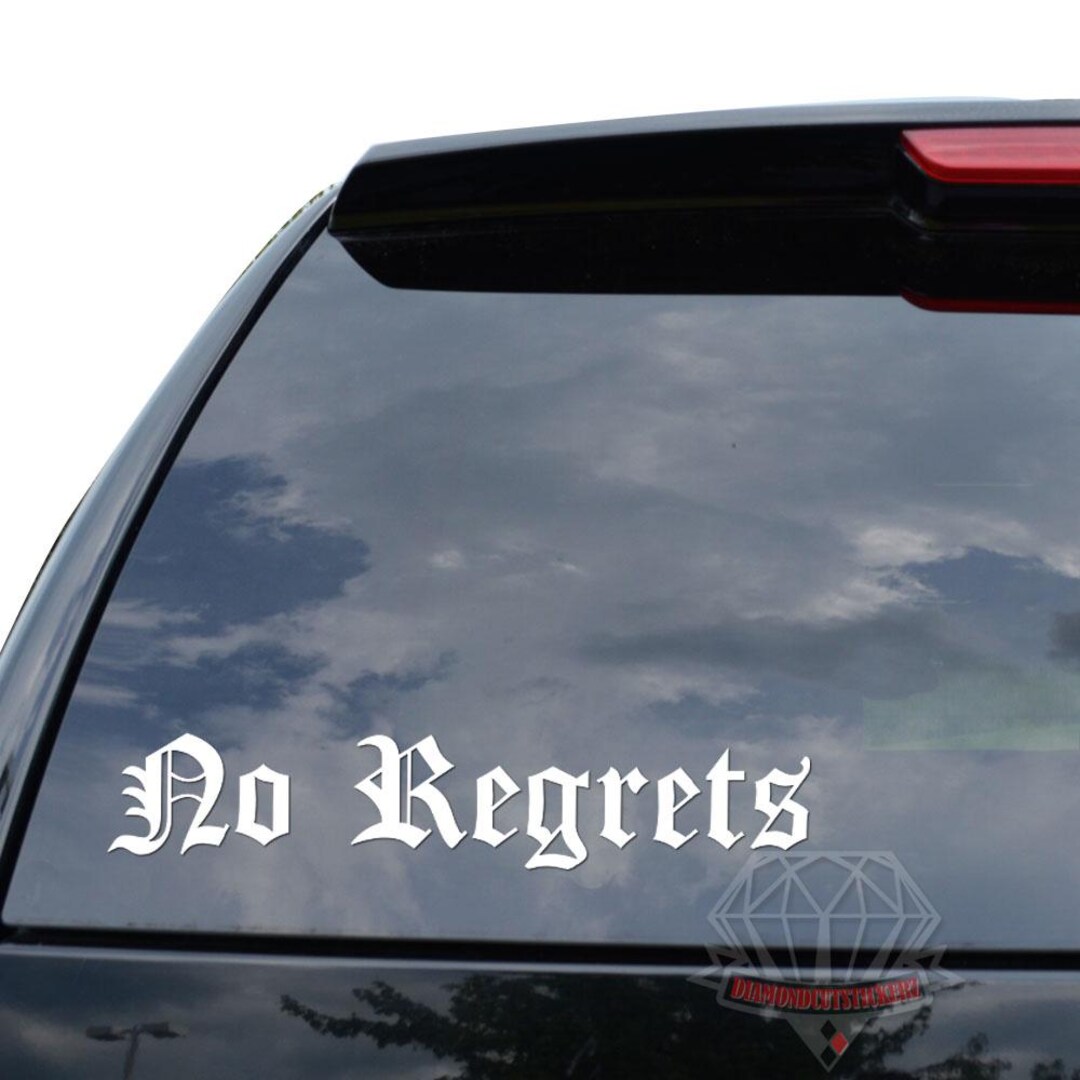 No Regrets JDM Japanese Motorsports Racing Sticker Decal for Car Truck ...
