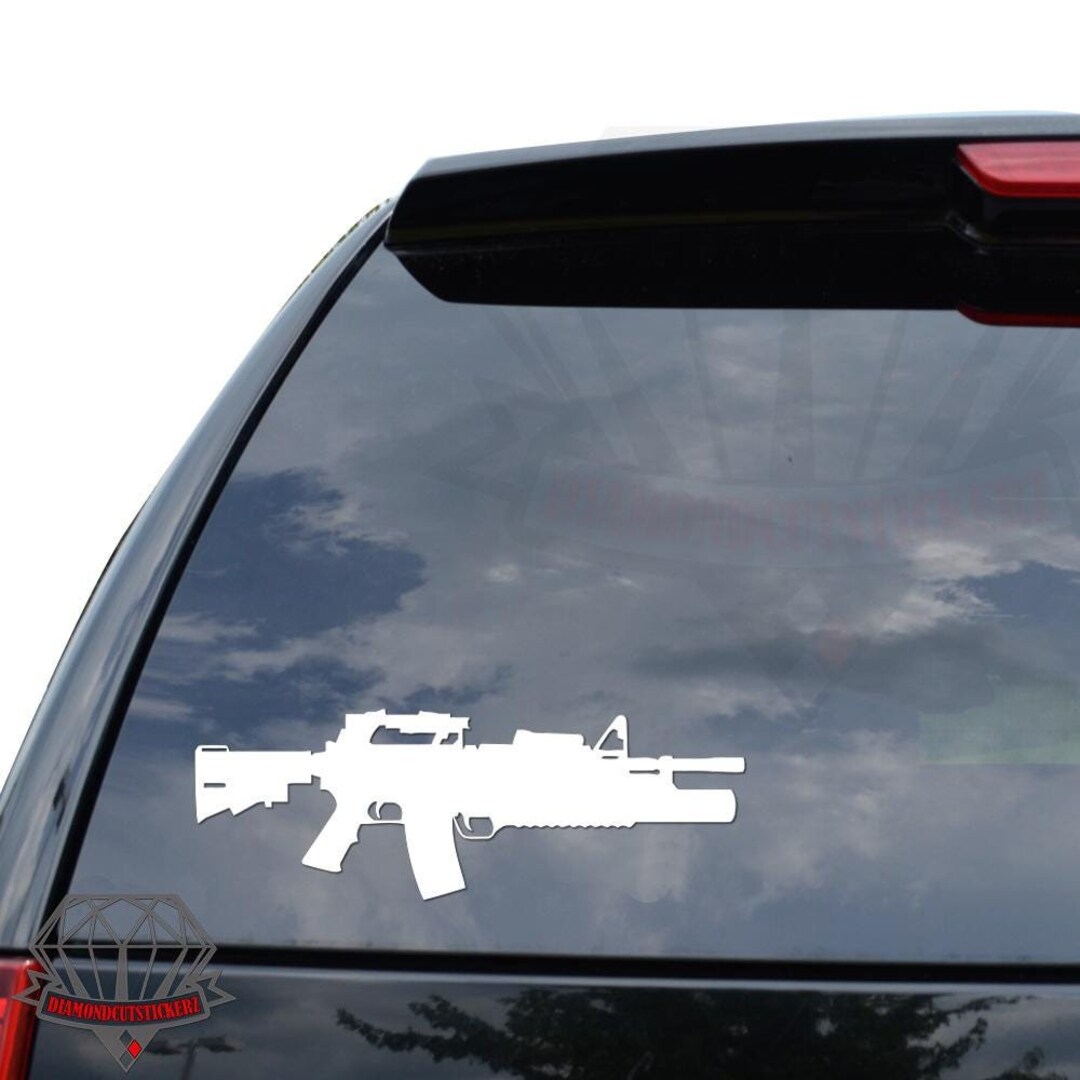 M4 M203 Grenade Launcher Assault Rifle Sticker Decal for Car Truck ...