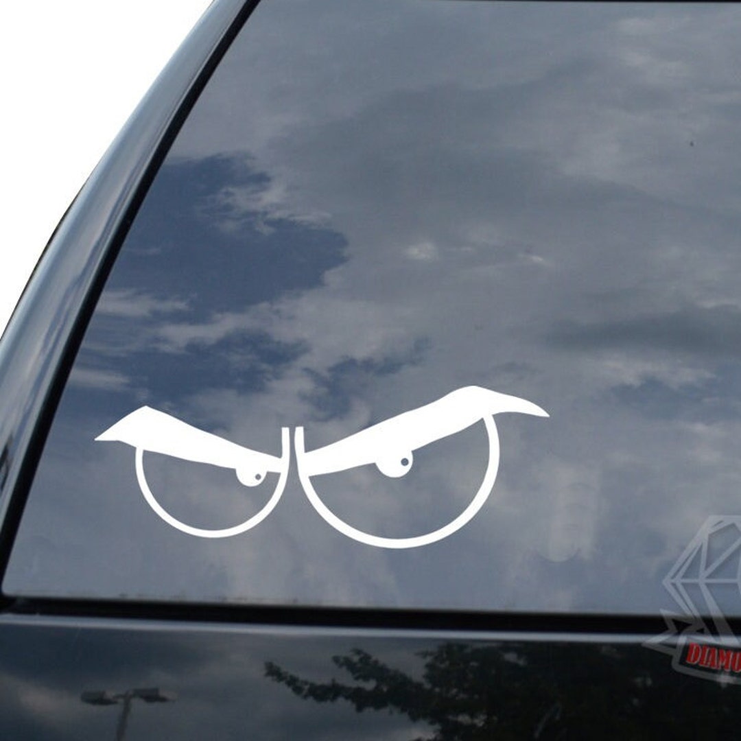 Angry Mean Eyes Angry Cautious Frown Sticker Decal for Car Truck ...