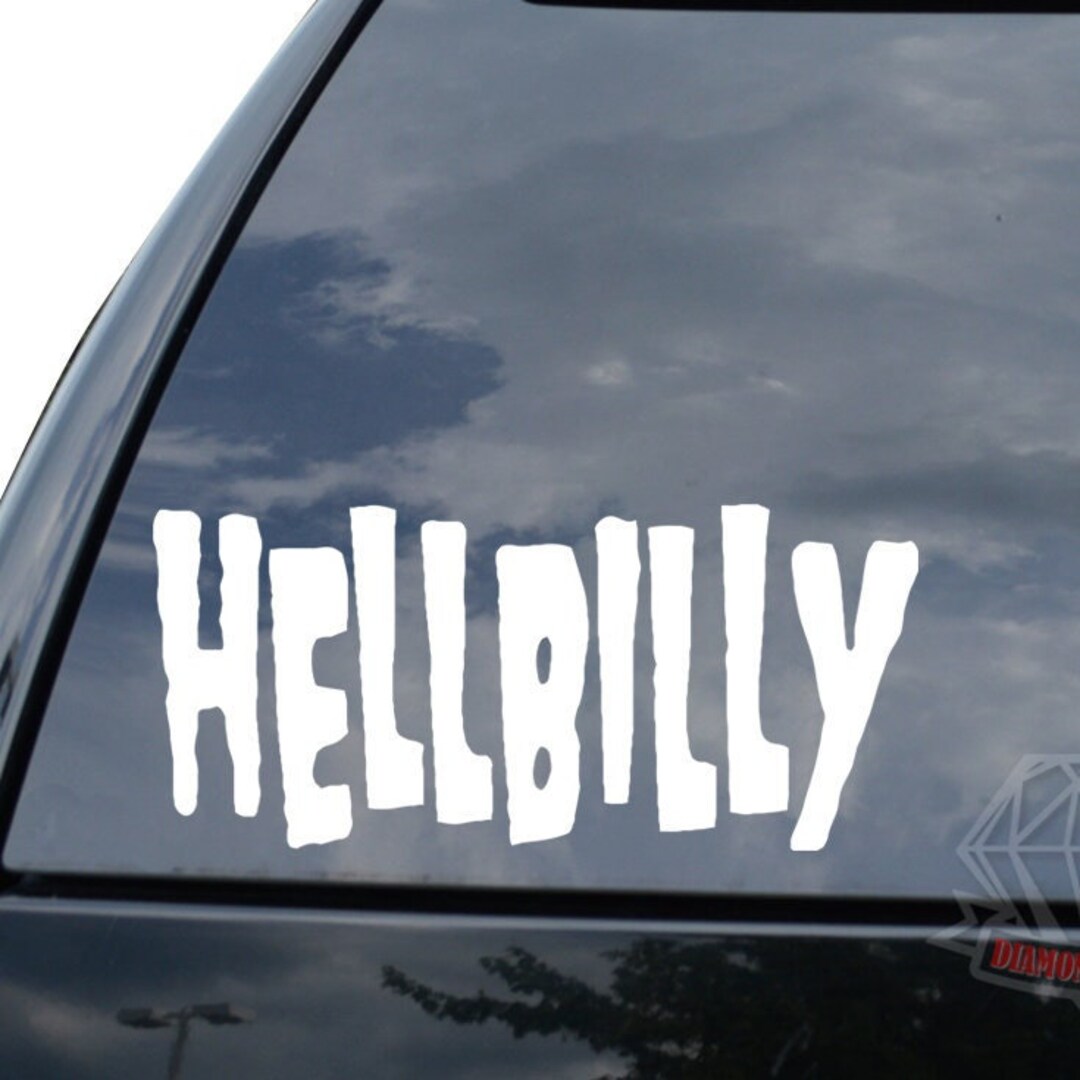 HELLBILLY Hillbilly Raising Hell Trouble Redneck Sticker Decal for Car ...