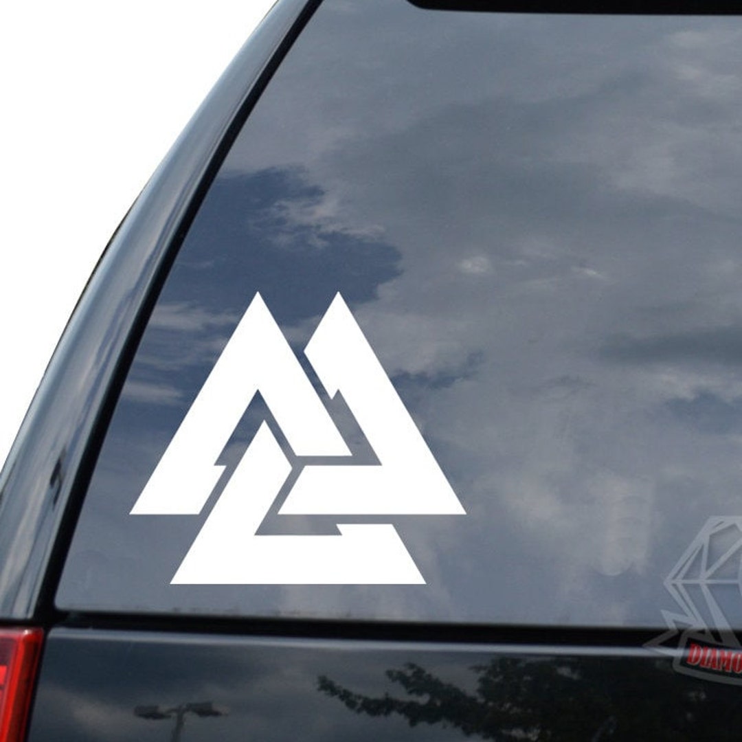 Odin Valknut Celtic Pagan Norse Viking Vahalla Sticker Decal for Car ...