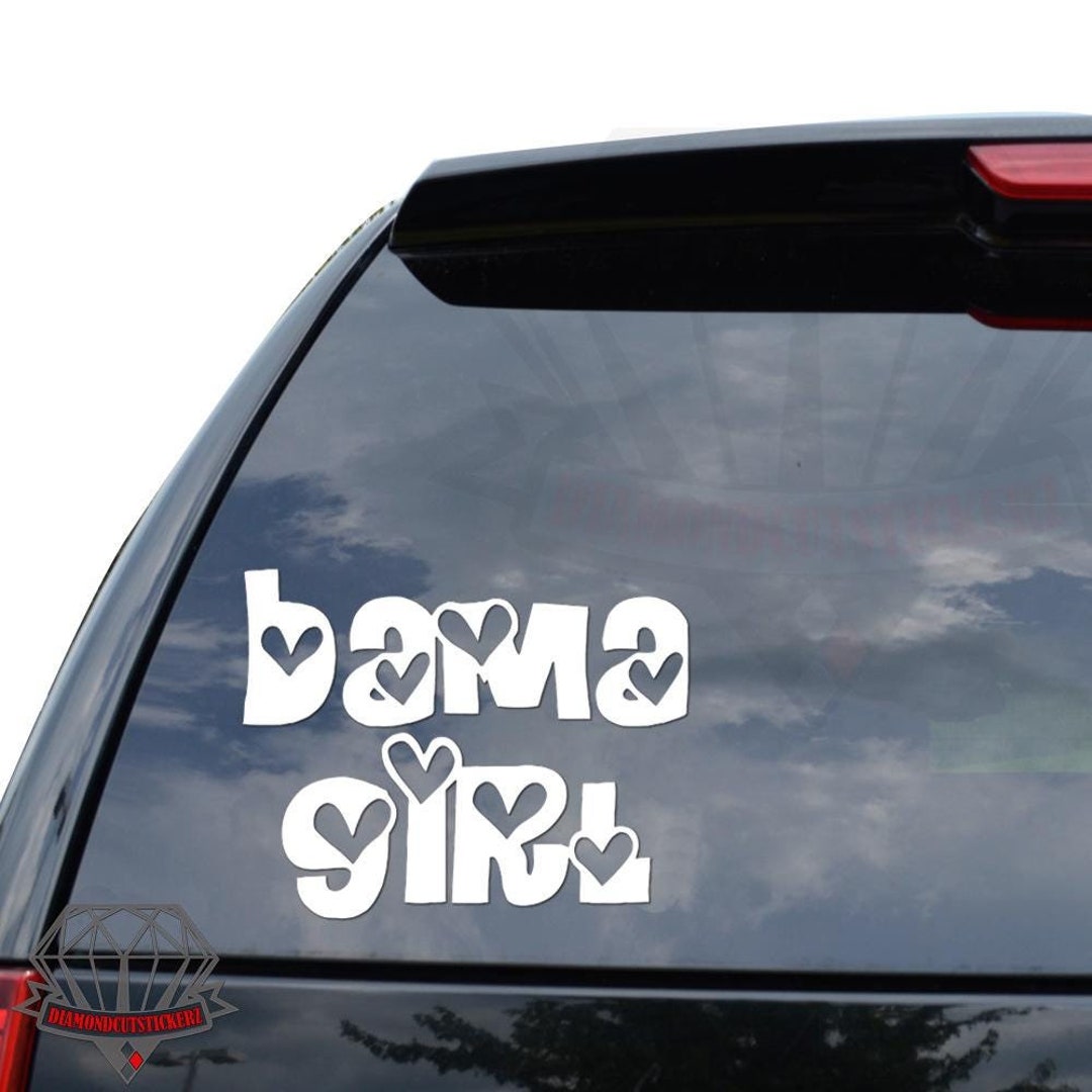 Bama Girl Loves Bahamas Islands Heart Sticker Decal for Car Truck ...