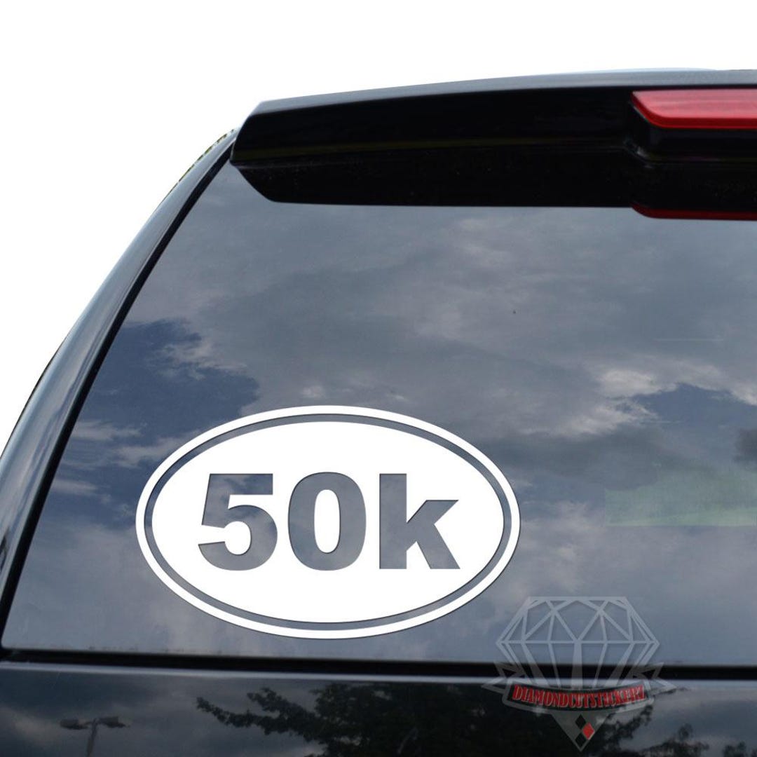 50K Km Kilometer Run Running Runner Sticker Decal for Car Truck ...