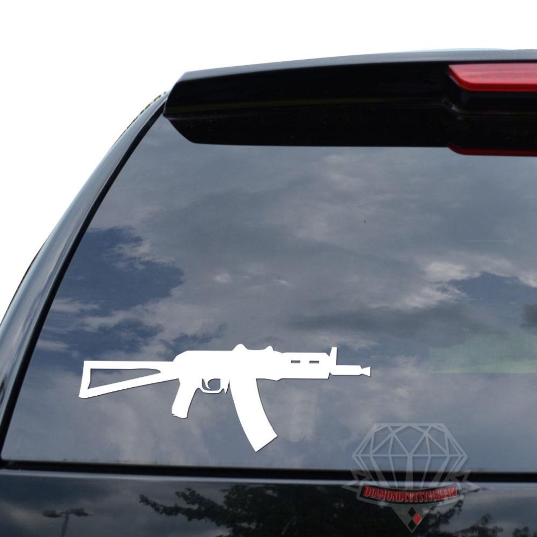 Krinkov AKS-74U Russian Short AR Assault Rifle Gun Sticker Decal for ...