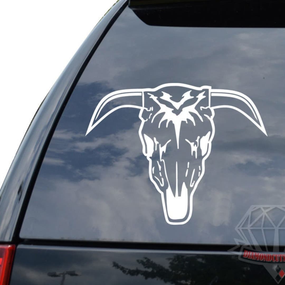 Longhorn Cow Bull Skull Bones Cattle Ranch Style 4 Sticker Decal for ...