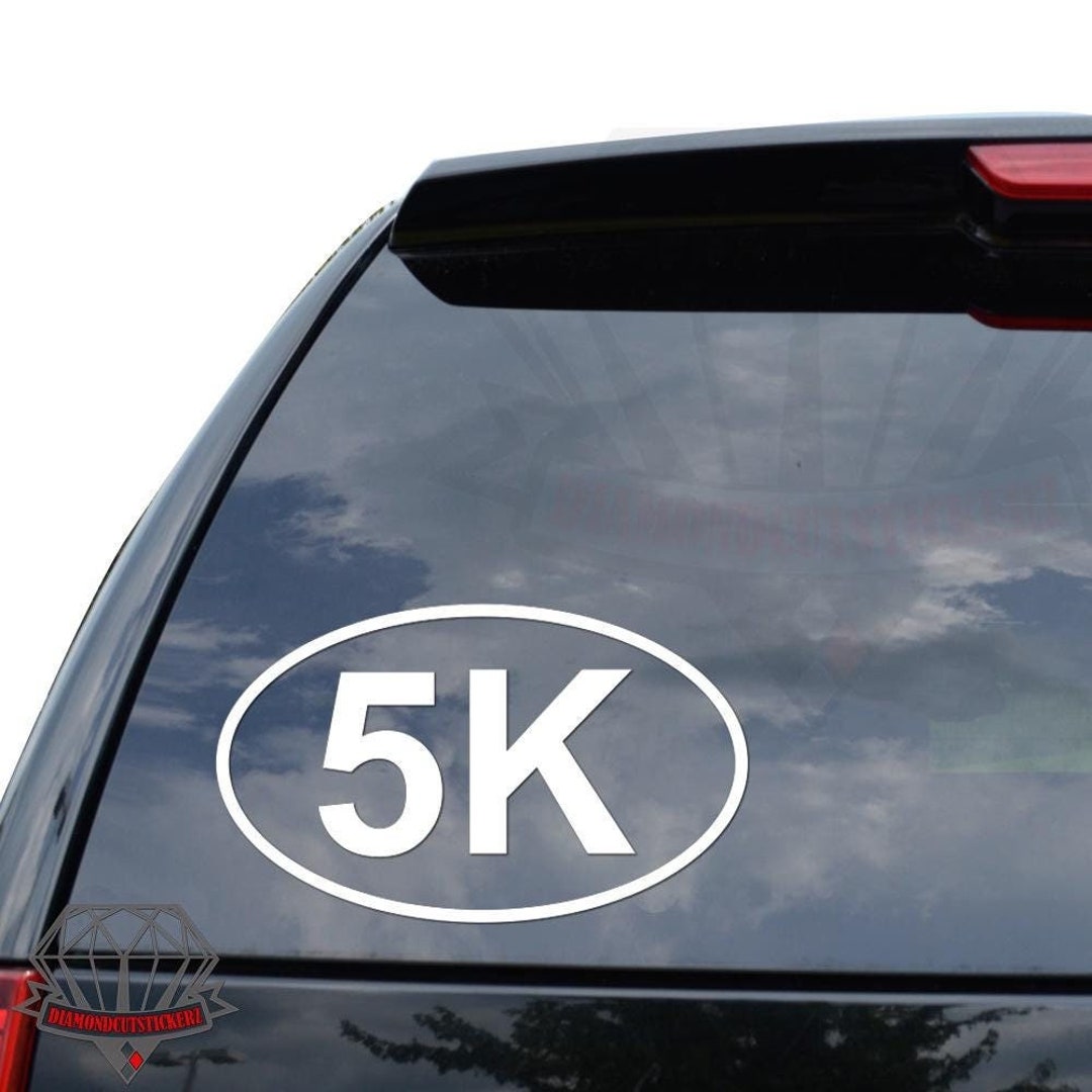 5K Kilometer Marathon Runner Running Sticker Decal for Car Truck ...