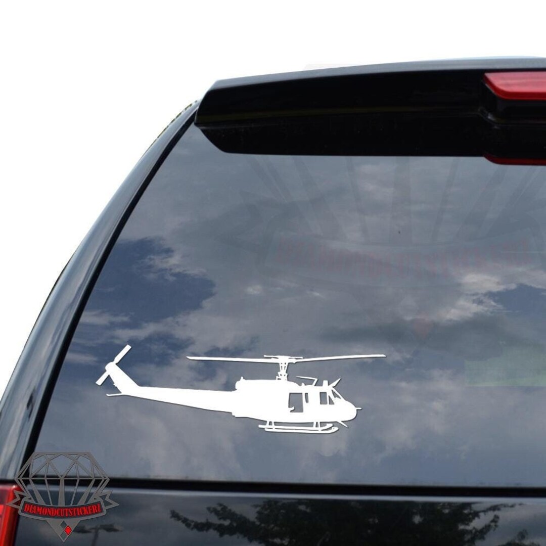 Iroquois Helicopter UH-1 Military Plane Pilot #2 Sticker Decal for Car ...