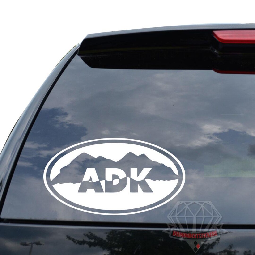 ADK Adirondack Mountains New York State Outdoor Sticker Decal for Car ...