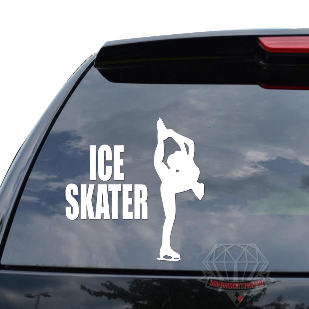 Ice Skater Skating Olympics Sticker Decal for Car Truck Motorcycle ...