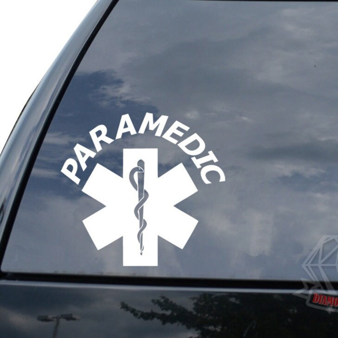 Paramedic Star of Life Medic Technician Ambulance Sticker Decal for Car ...