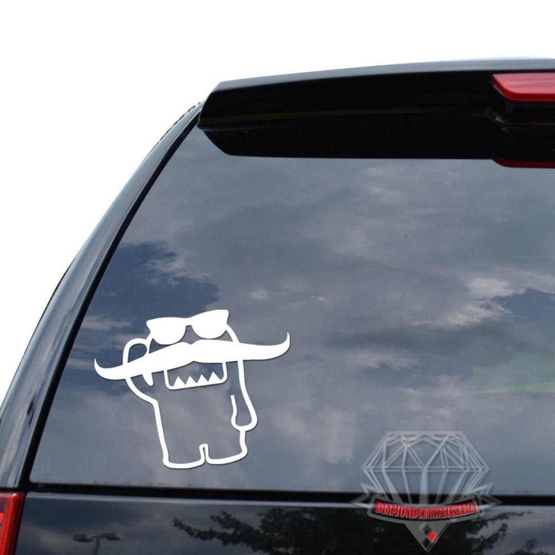 Domo Kun Mustache Racer JDM Japanese Motorsports Racing Sticker Decal ...